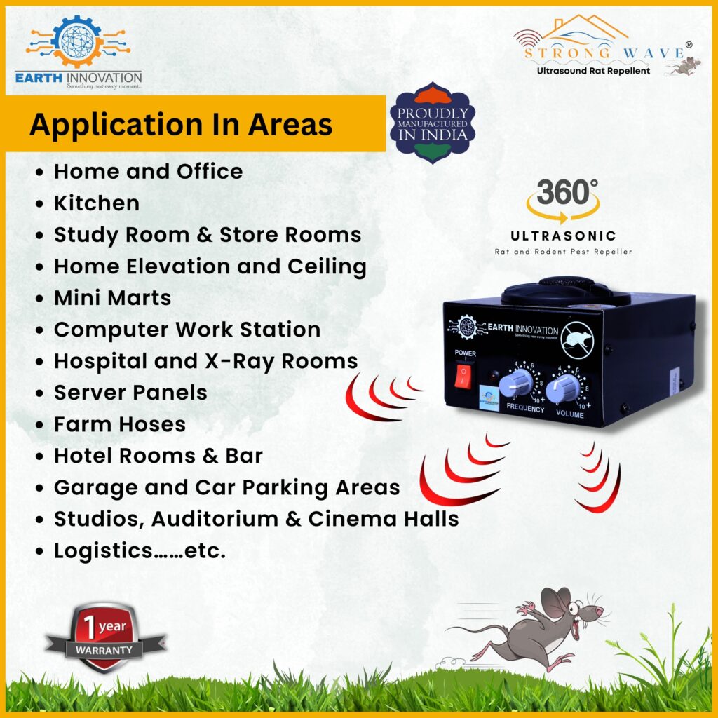 STRONG WAVE Ultrasound Rat Repellent / Ultrasonic Rodent Repeller ...