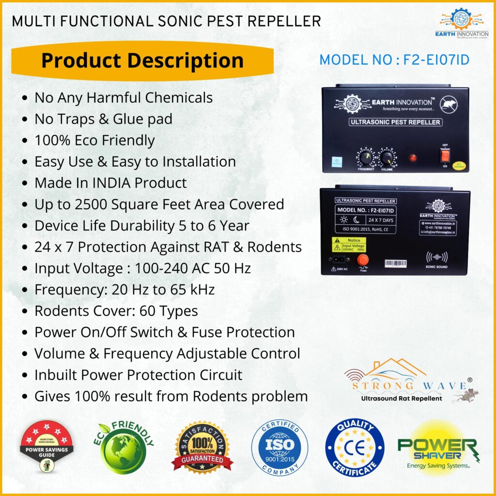 Commercial Ultrasound Rat and Rodent Pest Repeller Device for ...